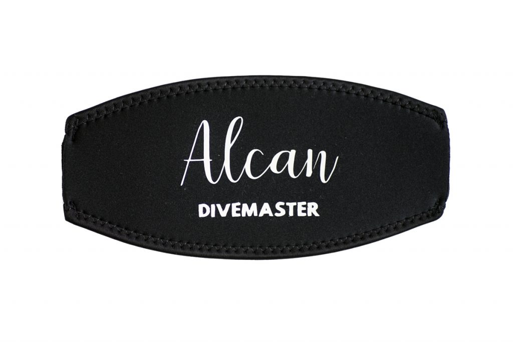Personalised Scuba Mask Strap Cover – Divemaster – GS-Diving
