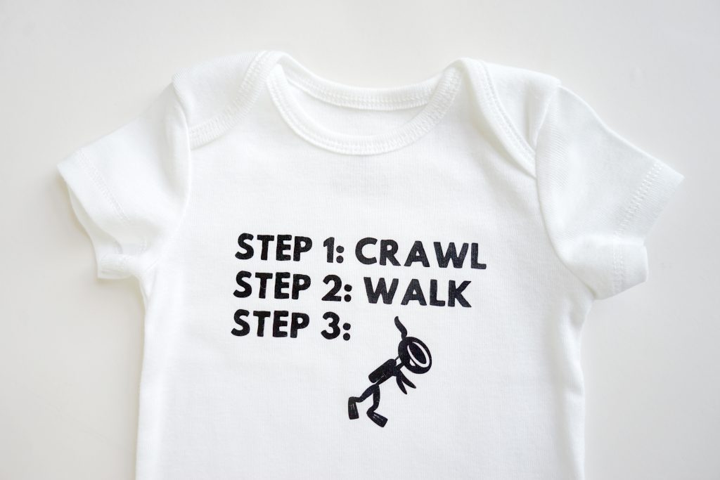 Scuba Diving Baby Girl Romper – “Crawl Walk Scuba” – GS-Diving